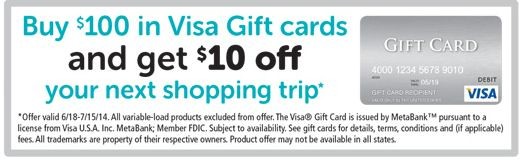 Safeway/VONs $10 Coupon After $100 In Visa Gift Card Purchases - Doctor ...