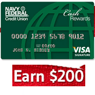 Navy Federal Increases Sign Up Bonus To $200 On cashRewards Credit Card ...