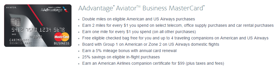 Barclaycard AAdvantage Aviator Business MasterCard Review - Doctor Of ...