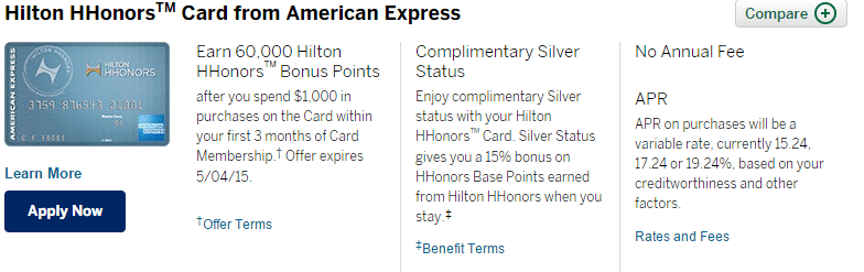 Hilton HHonors Card from American Express Now With 60,000 Point Sign Up ...