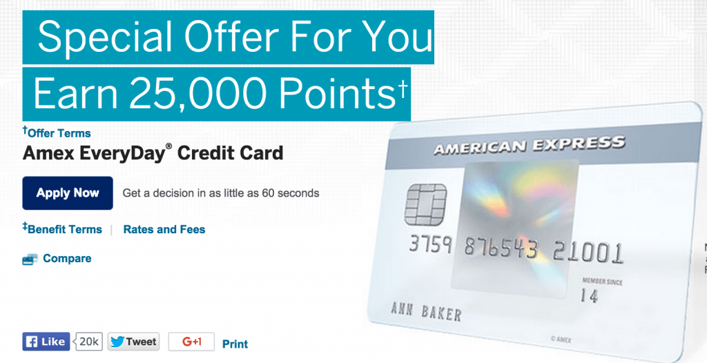 Amex Everyday 25,000 Point Signup Bonus! - Doctor Of Credit