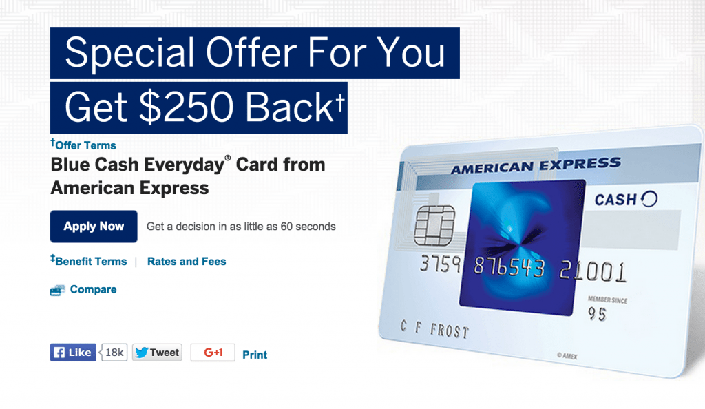 Amex Blue Cash $250 Signup Bonus! - Doctor Of Credit