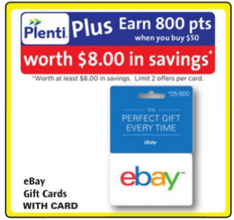 Buy $50 eBay Giftcard At Rite Aid & Receive 800 Plenti Points (Worth $8 ...