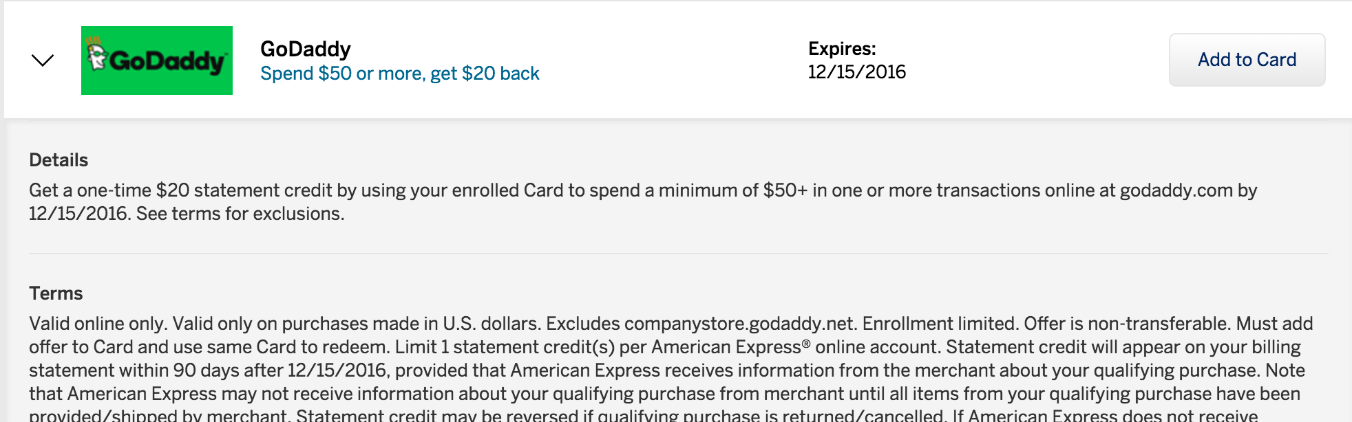 Gap amex offer store