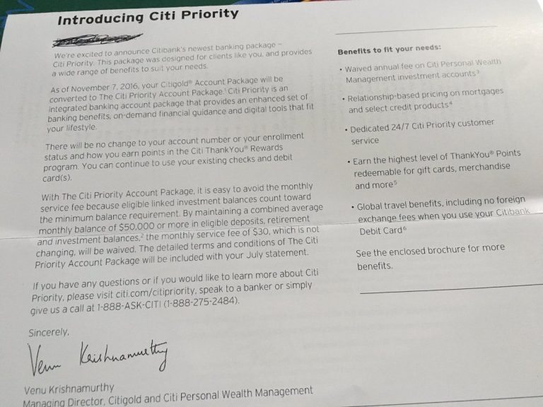 Citi Introduces New 'Priority' Banking Package, Transitions from ...