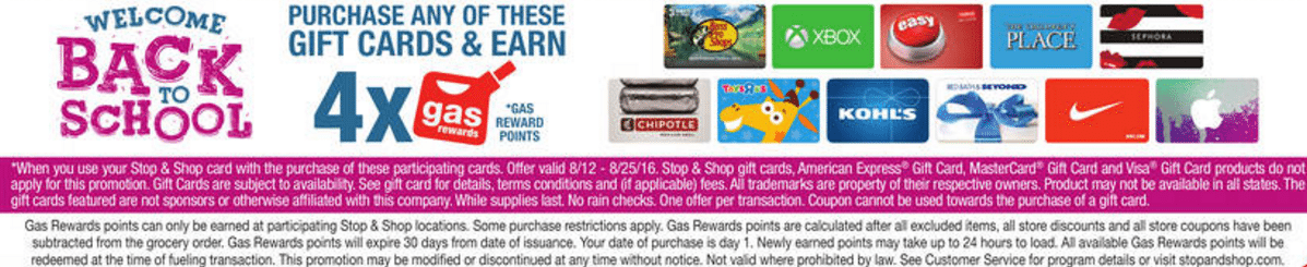Stop & Shop/GIANT: $10 Off Next Order When You Purchase $100 In Gift ...
