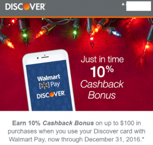 [YMMV]Discover: Earn 10% Cashback When You Use Walmart Pay, Up To $10 ...