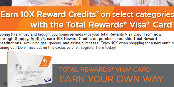 [Targeted] Total Rewards Credit Card: Earn 10x Rewards Outside Total ...