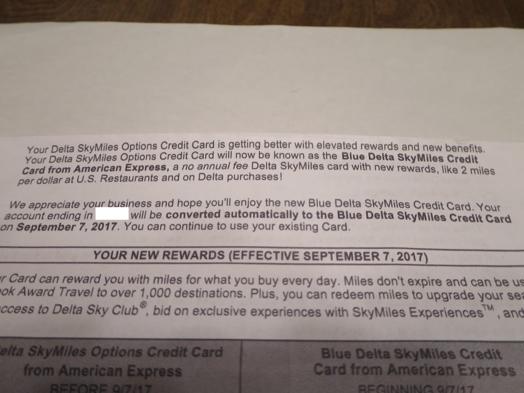 Delta SkyMiles Options Credit Cards Have Been Automatically Converted ...
