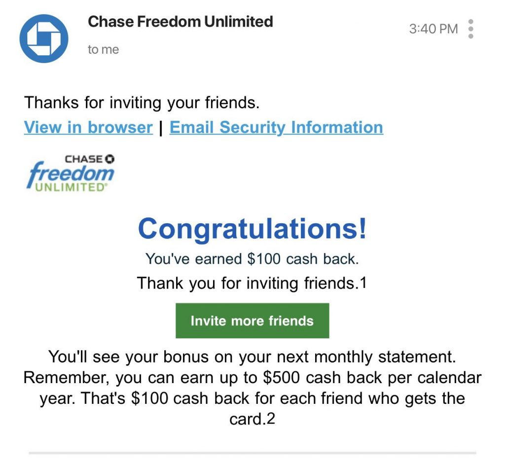 Chase now sends out emails to confirm your bonus has posted - Doctor Of ...