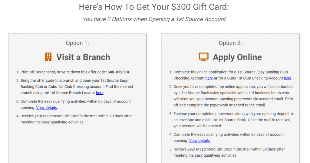 [Expired] [IN, MI] 1st Source Bank $300 Mastercard Checking Bonus ...