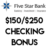 [NY] Five Star Bank - $150/$250 Checking Bonus - Doctor Of Credit