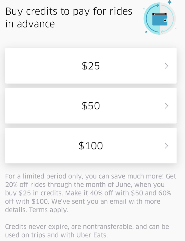 [YMMV] Purchase Uber Credit & Get Up To 60% Off - Doctor Of Credit