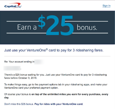 [Expired] [Targeted] Capital One: Get $25 When You Pay For Ridesharing ...