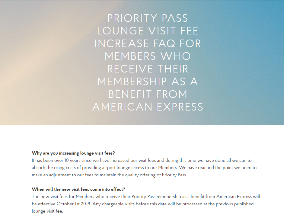 Priority Pass Lounge Fees To Increase To $32 Per Visit (From $27 ...
