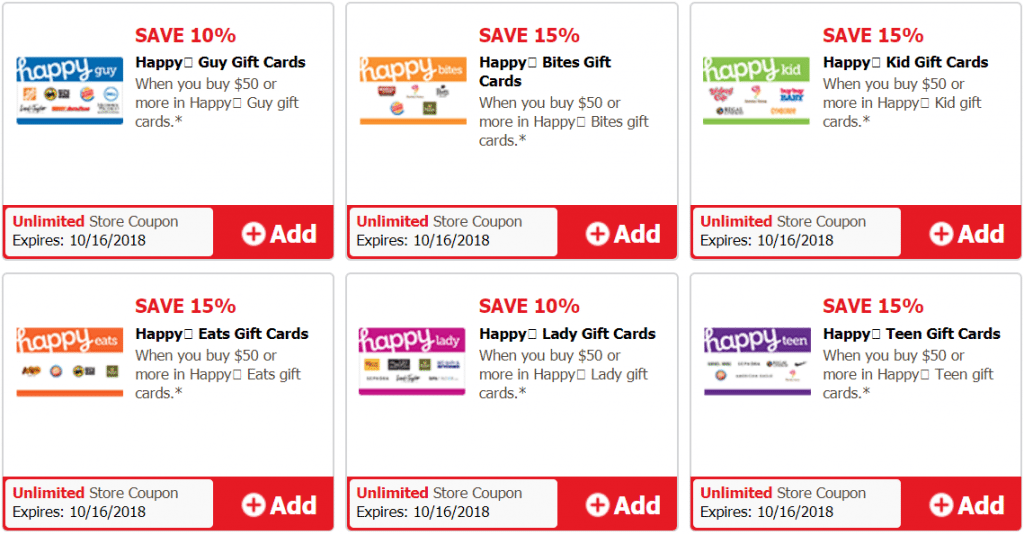 [Expired] Safeway: Save 10-15% on Giftcardmall Select ‘Happy’ Gift ...