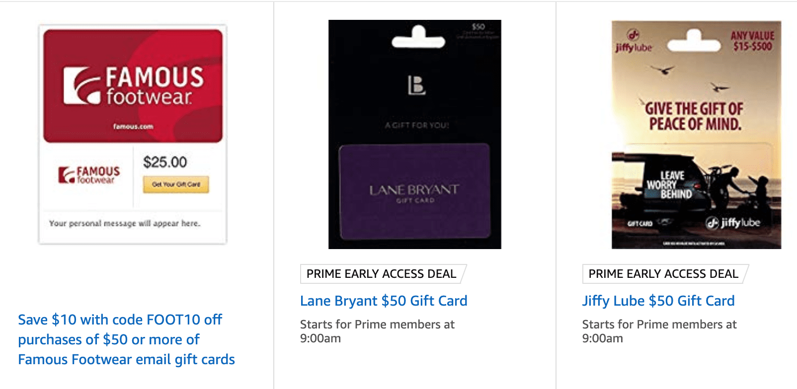 [Expired] Amazon: $50 Lane Bryant or Jiffy Lube Giftcards For $40 ...