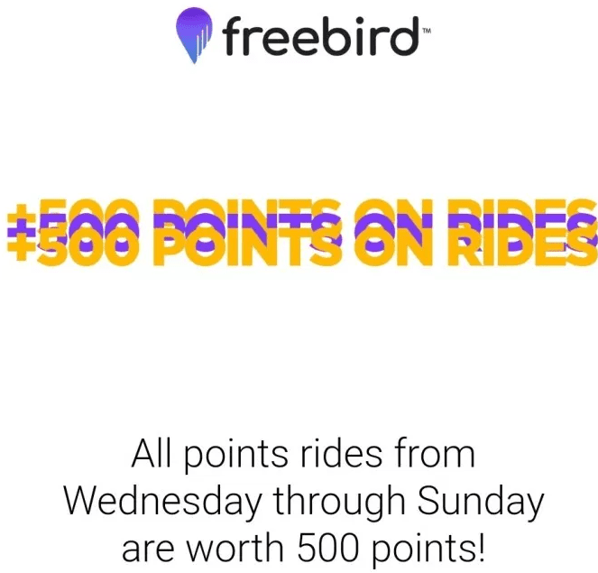 [Expired] Freebird: Double Points On Rides Until 6/30 - Doctor Of Credit