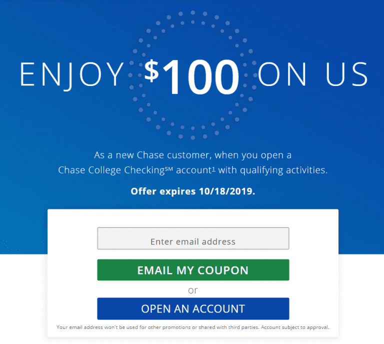 Chase Teen & College Checking $125 Bonus - No Direct Deposit Required ...