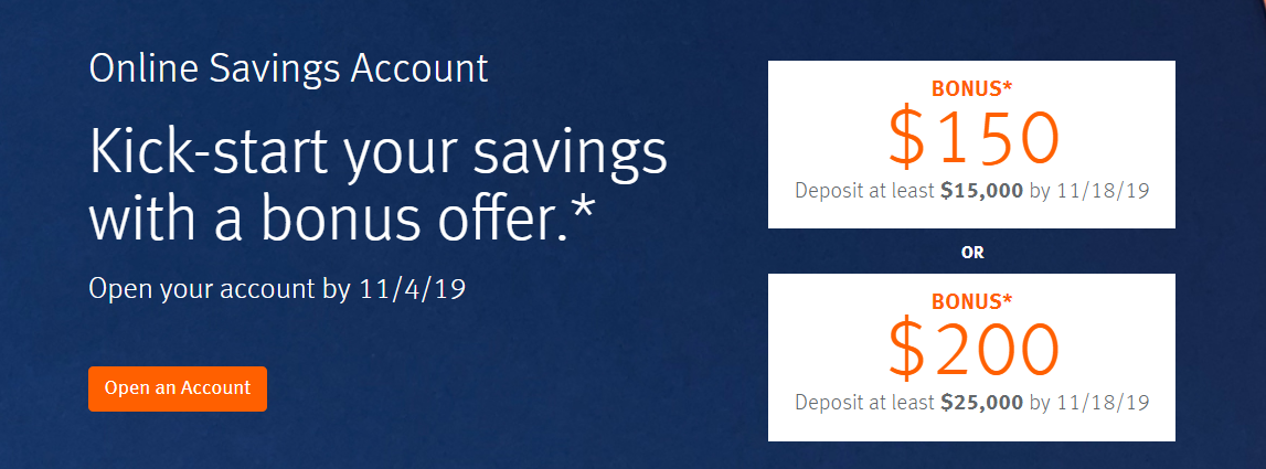 Discover Savings Bonus $150/$200 with $15,000/$25,000 Deposit - Million ...