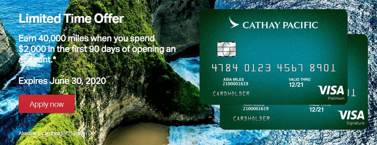 Cathay Pacific Synchrony Credit Card 40,000 Mile Bonus - Doctor Of Credit