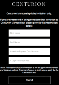 American Express Adds The Option To Request A Centurion Invitation ...