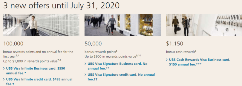 UBS Business Visa Infinite Card - 50,000 Point Bonus (+ 50,000 Points ...