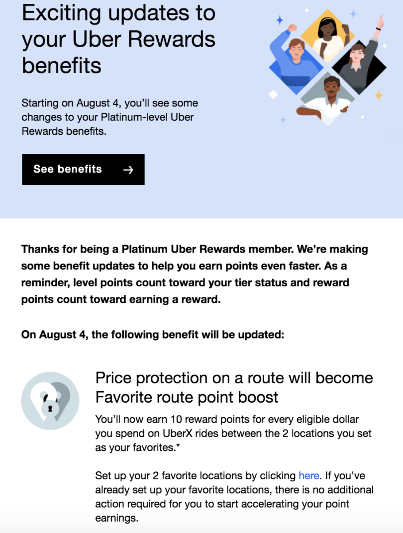 Uber Devalues Uber Rewards Benefits For Platinum & Diamond Members ...