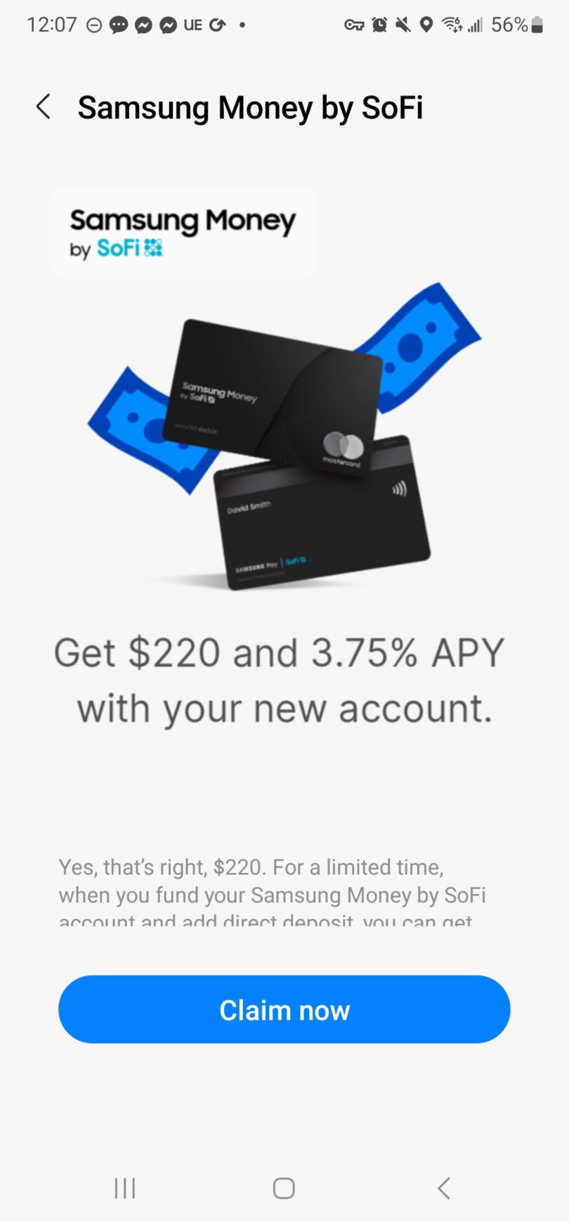 [Possible $220 Bonus] Samsung Money by SoFi, Debit Card & Cash ...