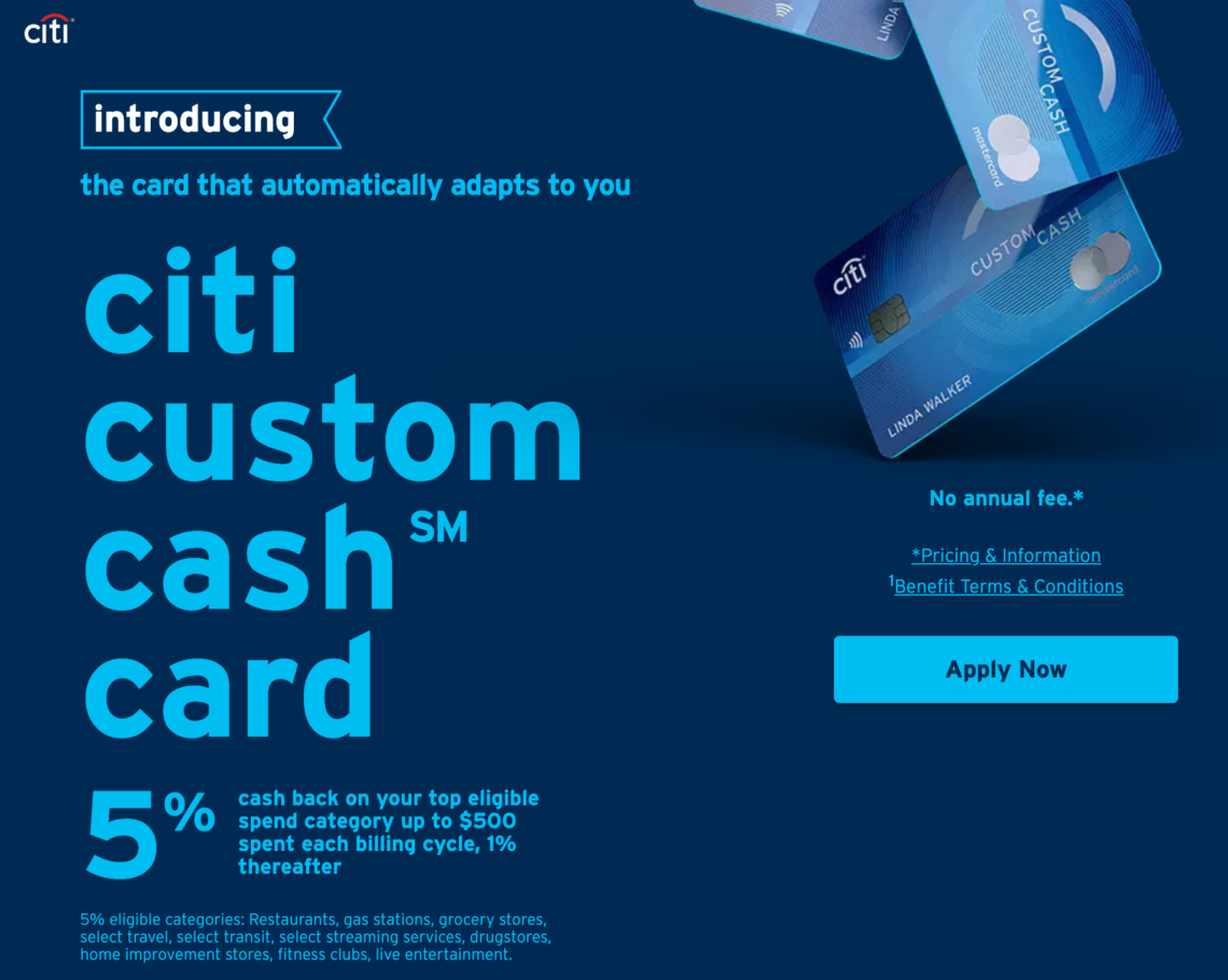 [Update] Citi Custom Cash Card: 5x Points/Cash on up to $500 Spend Per ...