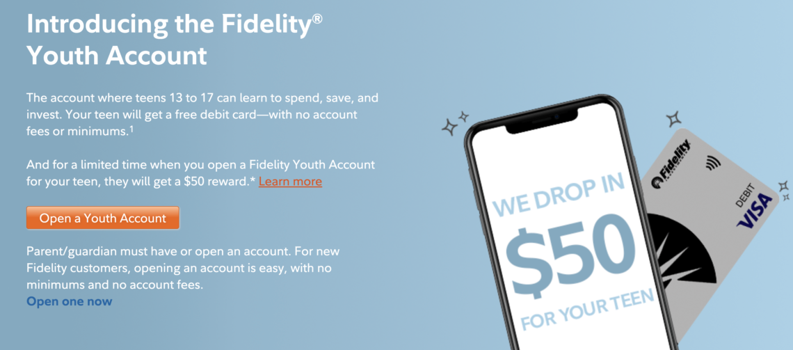 Fidelity Youth Bonus: $50 Bonus For Ages 13 - 17 With Account Opening ...
