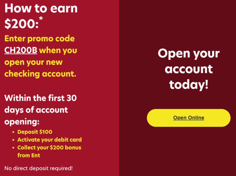 [CO only] ENT Credit Union $200 Checking Bonus, Direct Deposit Not ...