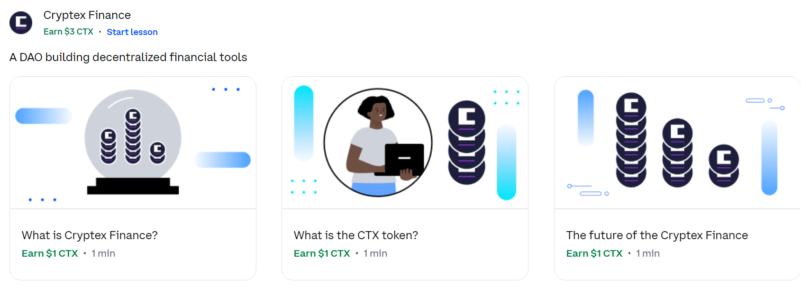 Coinbase Earn – Learn About Cryptex Finance & Earn $3 In CTX - Doctor ...