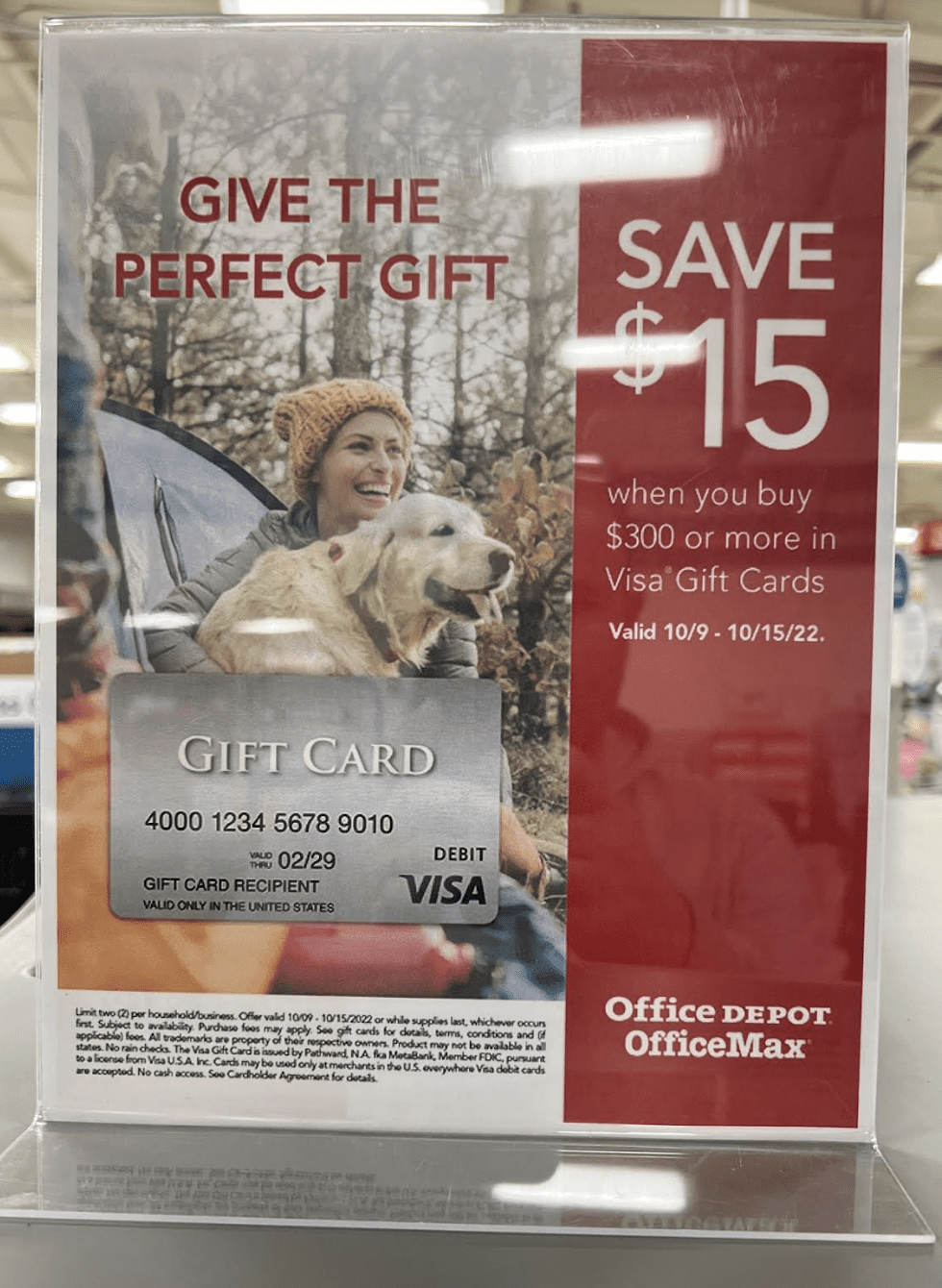 Office Depot/Max Stores: Buy $300 In Visa Giftcards & Get $15 Instant ...