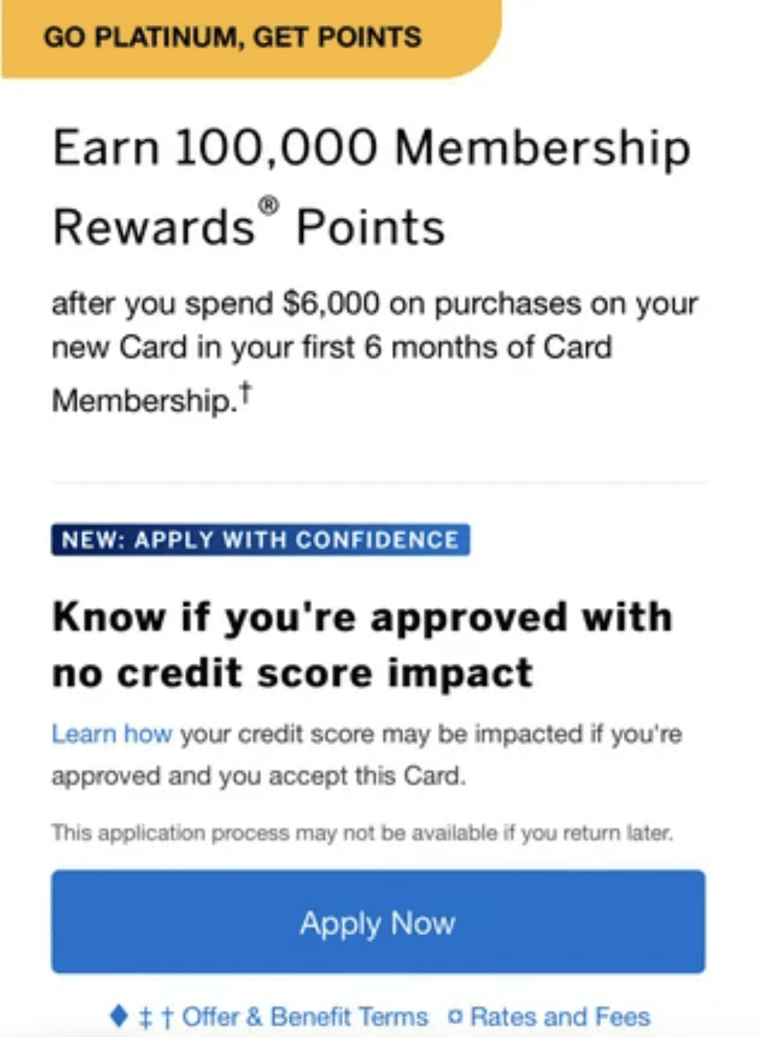 American Express ‘Apply With Confidence’ Feature [Now Applies To ...