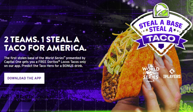 Taco Bell: Free Taco When Somebody Steals A Base In The World Series ...