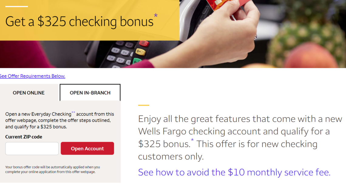 Wells Fargo $325 Checking Bonus – Available Online - Doctor Of Credit