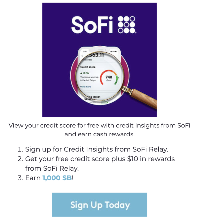 Swagbucks: Get $20 When You Signup For Free SoFi Relay Credit Insights ...