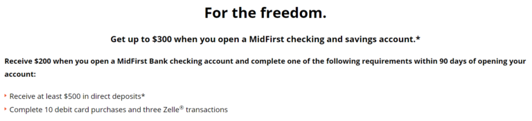 [AZ, OK only] MidFirst Bank $200 Checking Promotion – Direct Deposit ...