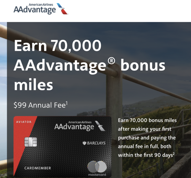 [Expired] Barclays Aviator Red World Elite MasterCard 70,000 Miles (No ...