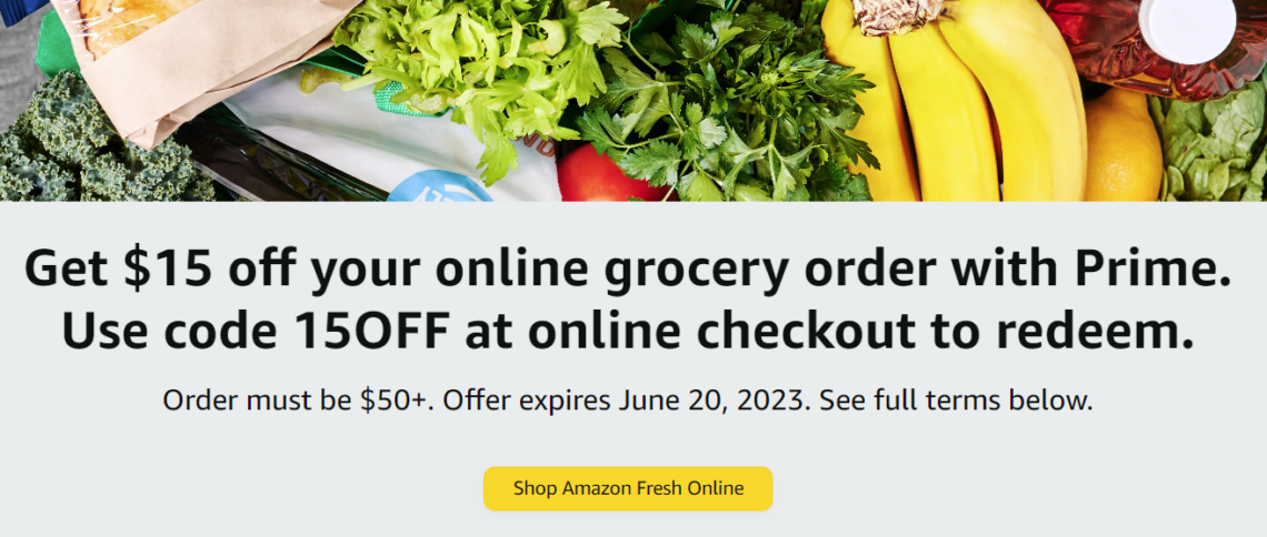 [Expired] [Targeted] Amazon Fresh: $15 Off $50+ With Promo Code 15OFF ...