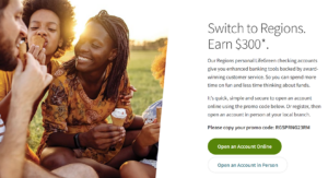 Regions Bank $300 Checking Bonus + $50 Referral [AL, AR, FL, GA, IL, IN ...