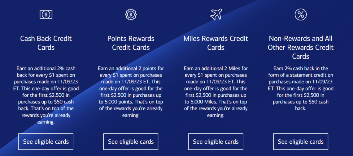 Bank of America: More Rewards Day (Extra 2%/2x On 11/09/23) - Doctor Of ...