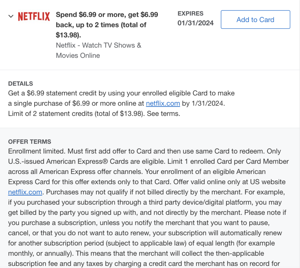 [Expired] AmEx Offers: Netflix, Spend $6.99+ & Get $6.99 Back (Can Be ...
