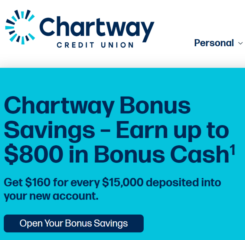 [Expired] Chartway Credit Union $800 Savings Bonus - Doctor Of Credit