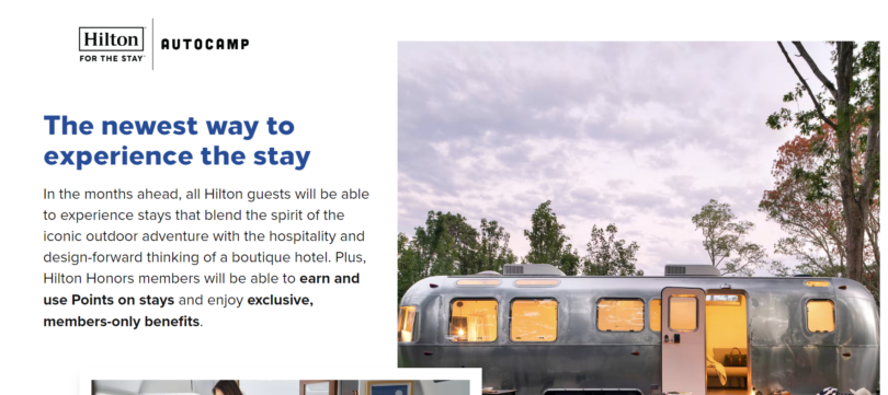 [All Properties Now Bookable] Hilton Partners With Autocamp (Earn ...
