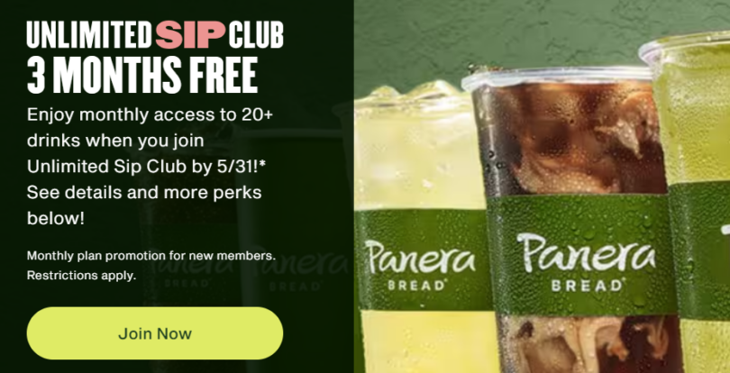 Panera Bread: 3 Months Of Sip Club For Free - Doctor Of Credit