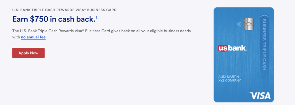 U.S. Bank Triple Cash Rewards Business Card $750 Signup Bonus (No ...
