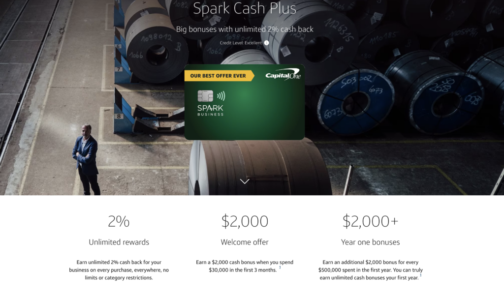 Capital One Spark Cash Plus $2,000 Signup Bonus ($30,000 Spend Required ...