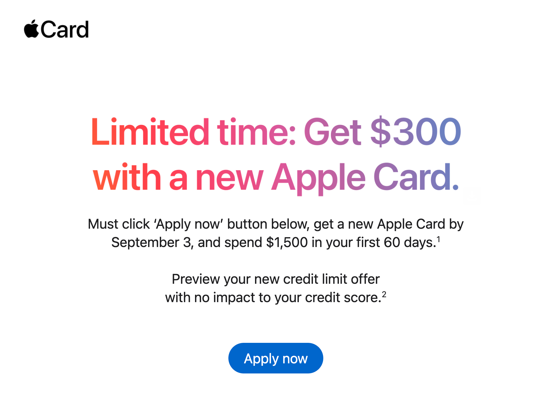 [Expired] [Targeted] Apple Card $300 Signup Bonus - Doctor Of Credit